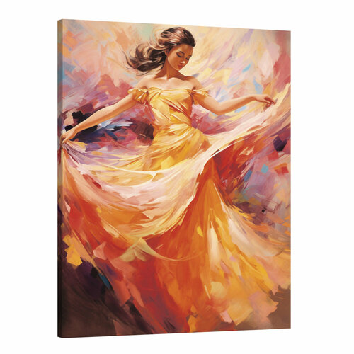Интерьерная картина 50х70 "Балерина в ритме"