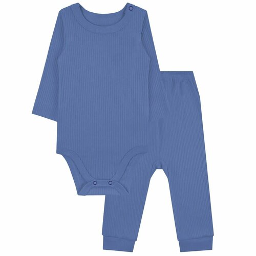 Комплект одежды YOULALA, размер 24 (74-80) 6-9 мес., синий