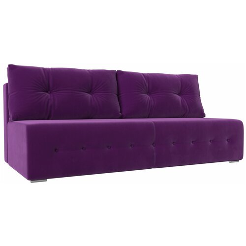 Прямой диван Лига Диванов Лондон Фиолетовый (микровельвет)