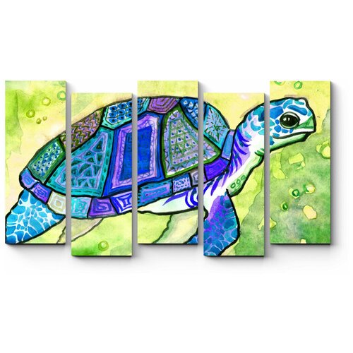 Модульная картина Голубая черепаха 160x92
