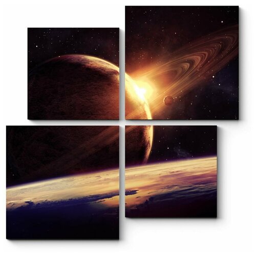 Модульная картина Планеты в пространстве 170x170
