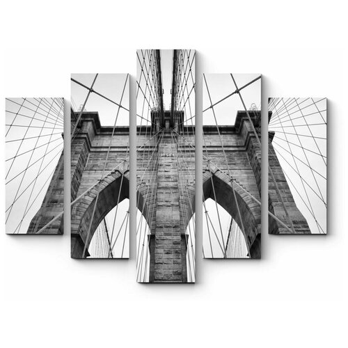 Модульная картина Строгость цвета, Бруклинский мост 135x108