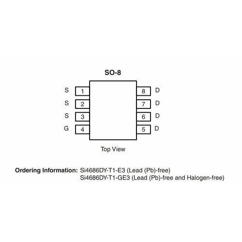 Микросхема Si4686DY N-Channel MOSFET 30V 18A SO-8