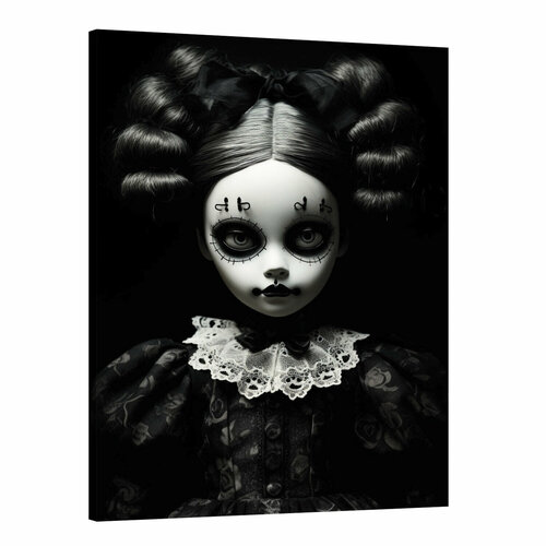Интерьерная картина 50х70 "Кукла с таинственной улыбкой"