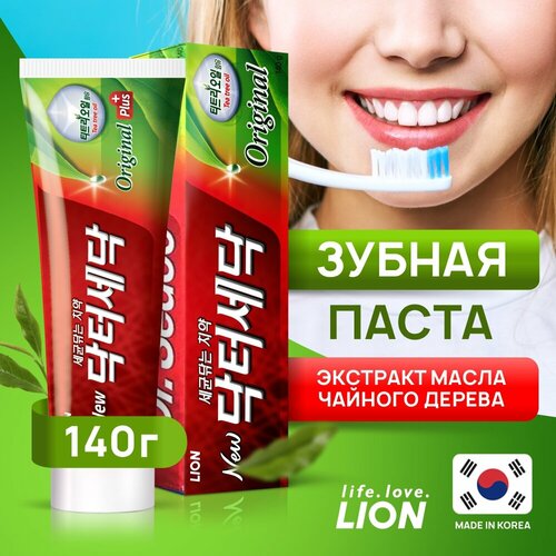 Зубная паста LION Dr. Sedoc c экстрактом масла чайного дерева, 140 мл, 140 г, красный