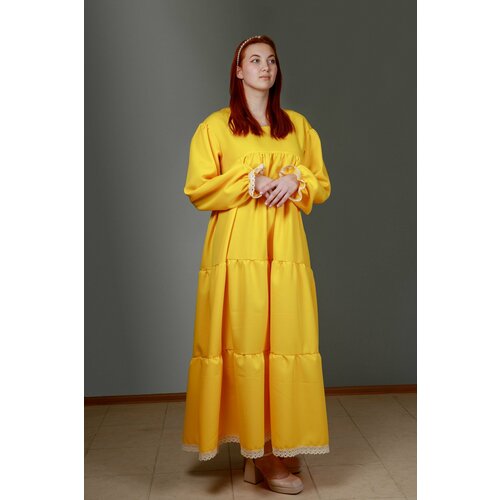 Платье ТАХА, размер 52, желтый