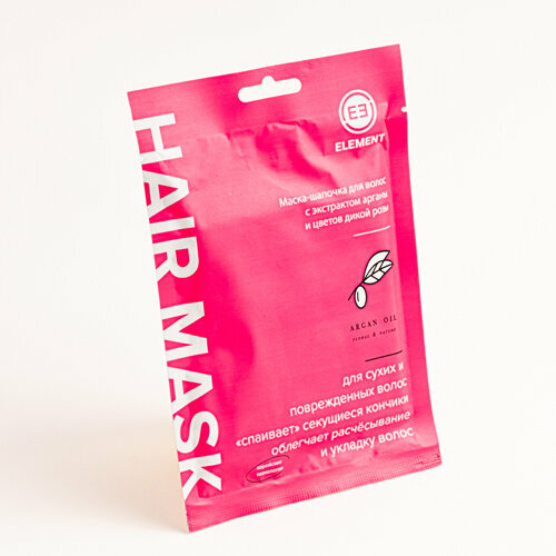 ELEMENT Маска-шапочка для волос с экстрактом арганы и цветов дикой розы, 40 г