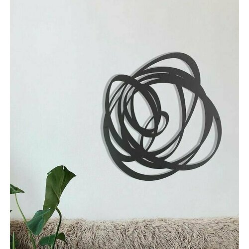 Панно 50х50 см "Эстетика Каракуля" декоративное настенное чёрное, декор на стену, картина