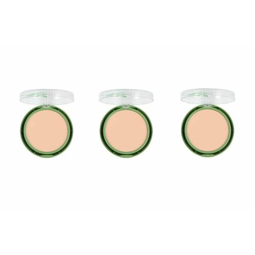 Farres cosmetics Пудра 3018-03, c экстрактом зеленого чая, натуральный, 3 шт