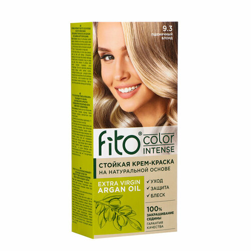 Fitoкосметик Стойкая крем-краска для волос Fito color intense тон 9.3 пшеничный блонд, 115 мл