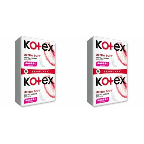 Kotex Ultra Прокладки Софт Супер 16 шт , 2 уп.
