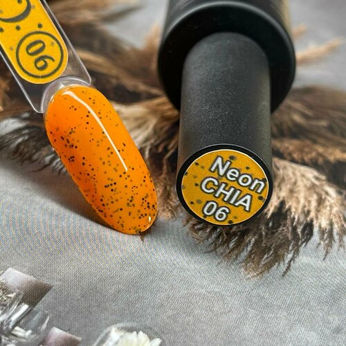 Гель-лак для ногтей ТМ ECO "Chia Neon" №06, 10 мл, оранжевый