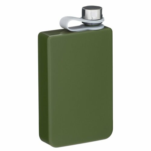 Мастер К Фляжка для алкоголя и воды, нержавеющая сталь, подарочная, армейская, 270 мл, 9 oz
