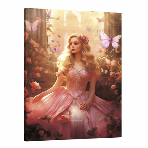 Интерьерная картина 50х70 "Принцесса в розовом"