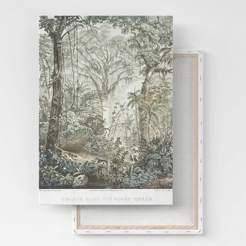 Картина на холсте, репродукция / Йоганн Мориц Ругендас - Chasse dans / Размер 60 x 80 см