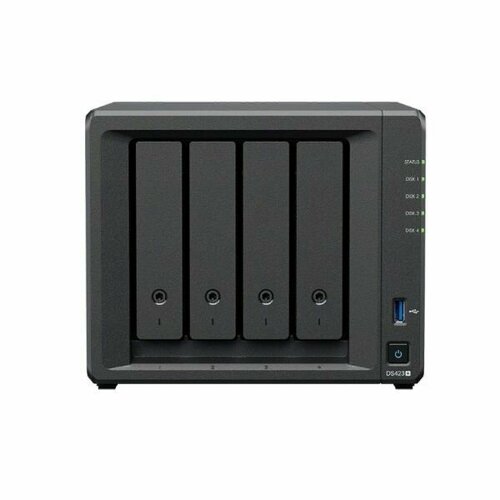 Система хранения данных Synology QC2,0GhzCPU/2GB(upto6)/RAID0,1,10,5,6/up to 4HDDs SATA(3,5' or 2,5')/2xUSB3.2/2GigEth/iSCSI/2xIPcam(up to 4