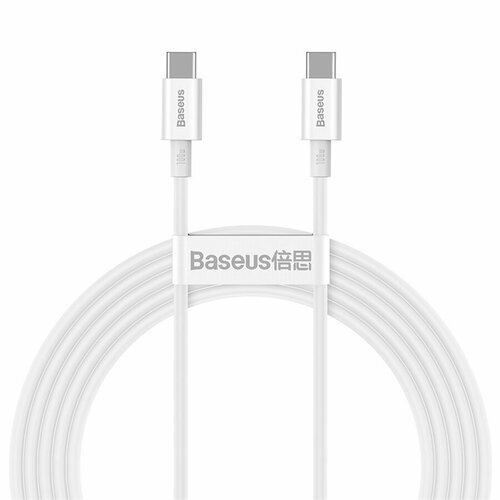 Кабель для передачи данных / быстрой зарядки / Baseus Superior Series Fast Charging Data Cable Type-C to Type-C 100W 2m White CATYS-C02