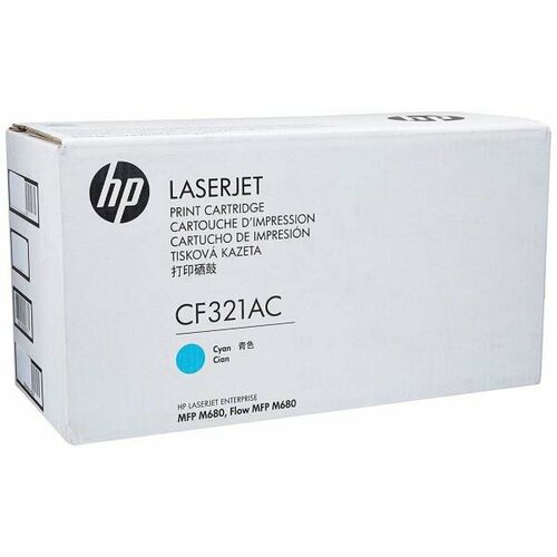 Картридж HP 653A CF321AC для M651n/M651dn/M651xh/M680dn/M680f 16000стр голубой