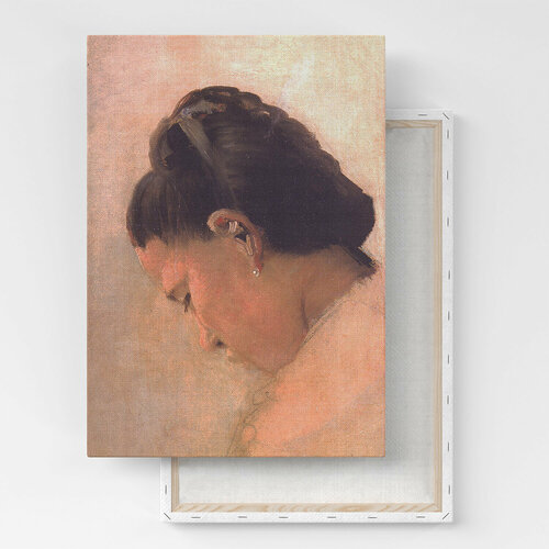 Картина на холсте, репродукция / Georges Seurat - Head of a Young Girl / Жорж Сёра / Размер 40 x 53 см