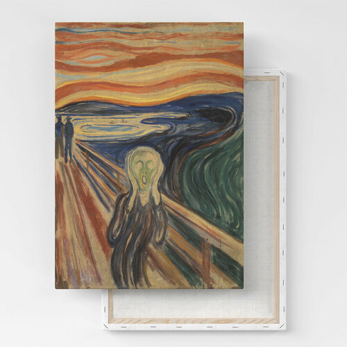 Картина на холсте, репродукция / Edvard Munch / Эдвард Мунк - Крик, 1893 / Размер 80 x 106 см