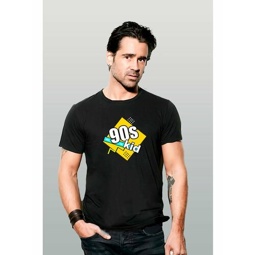 Футболка 90s kid 90е, размер XXL, черный