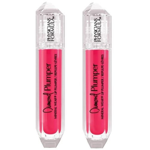 Блеск для губ Physicians Formula Diamond Glow Lip Plumper, увеличивающий объем, тон сияющий розовый, 5 мл, 2 шт.