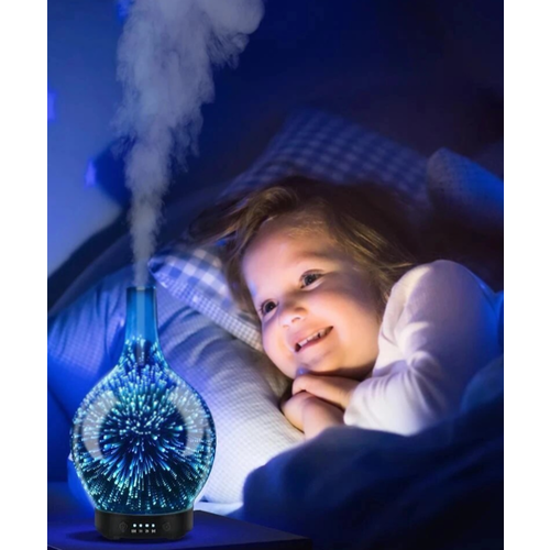 Увлажнитель воздуха разноцветная магическая лампа/ увлажнитель-ночник LEMIL