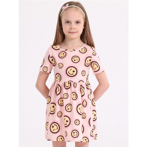 Платье Апрель, размер 56-110, розовый, коричневый
