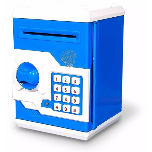 Копилка Сейф с купюроприемником голубой WF-3001-2