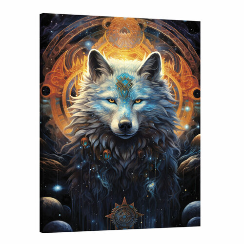 Интерьерная картина 50х70 "Волчьи легенды"