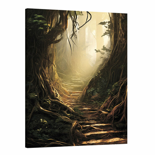 Интерьерная картина 50х70 "Деревянные корни"