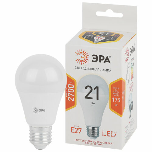 Лампа светодиодная A65-21W-827-E27 (комплект 4 шт.) груша теплый белый свет