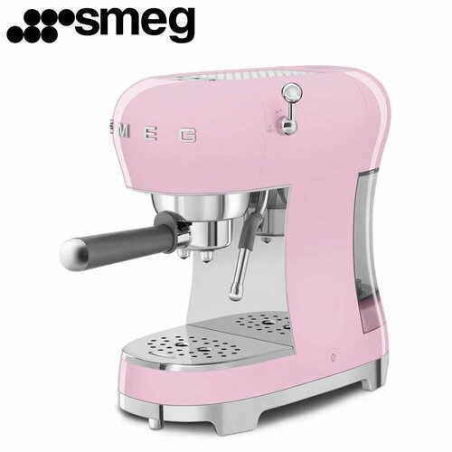 Кофемашина-эспрессо SMEG ECF02PKEU, розовый, ретро / 1350 Вт / 15 бар