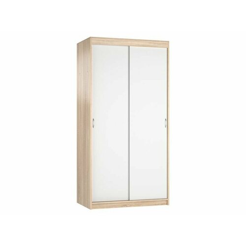Шкаф купе для одежды со штангой "Эко 2" 140х200х60 Дуб сонома / Белый