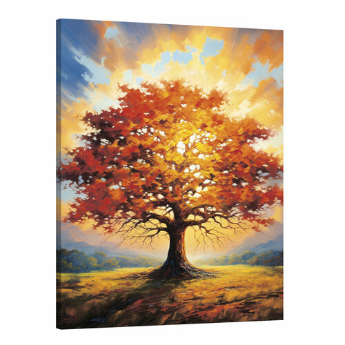 Интерьерная картина 50х70 "Осеннее дерево"