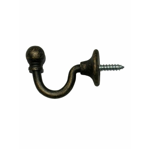 Крючок-держатель для штор из латуни Marcal, мрамор, 45 мм