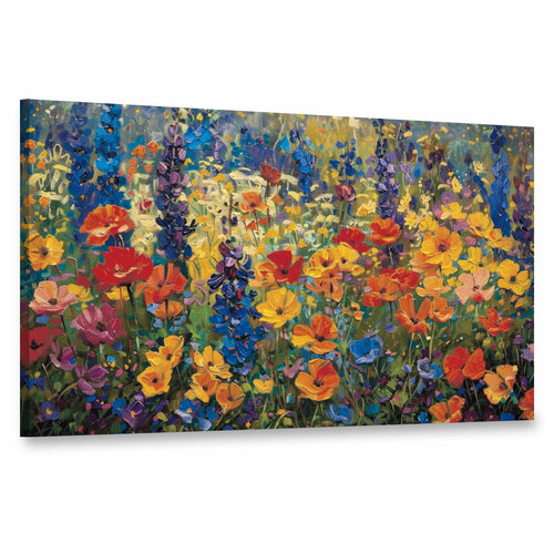 Интерьерная картина 100х60 "Цветы"