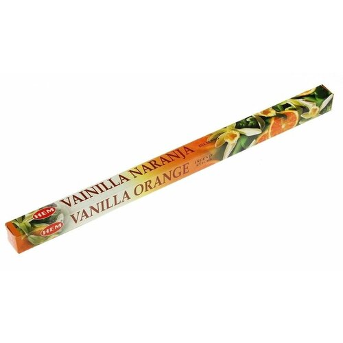 Hem Incense Sticks VANILLA-ORANGE (Благовония ваниль - апельсин, Хем), уп. 8 палочек.