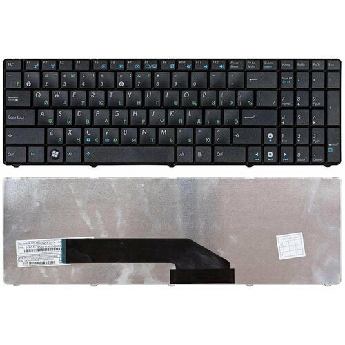 Клавиатура для Asus K51AC, черная, русская, версия 1