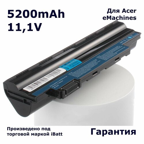 Аккумулятор iBatt 5200mAh, для Aspire One AO722-C58bb AO722-C58kk AOD255-2BQrr AOD255E AOD257-13DQkk Happy AOHAPPY-2DQb2b 355-131G16ikk