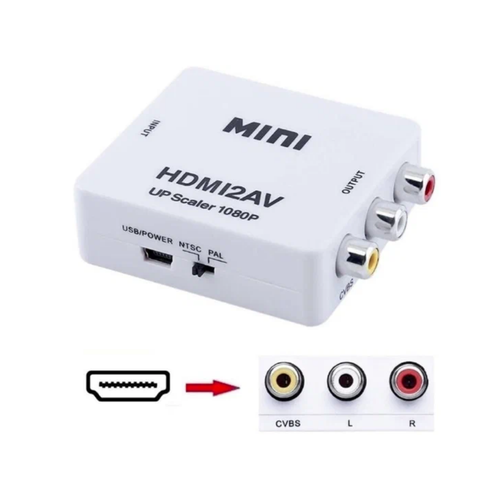 Переходник (модулятор) HDMI (вход)- 3 RCA (выход)