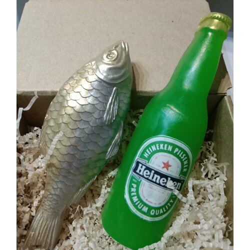 Подарочный набор для мужчин из мыла Пиво с рыбкой