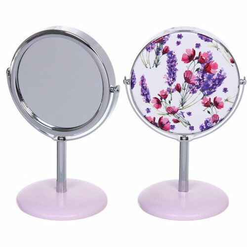 Зеркало косметическое настольное «фрателли», полевые цветы, 14*9,3см (коробка)