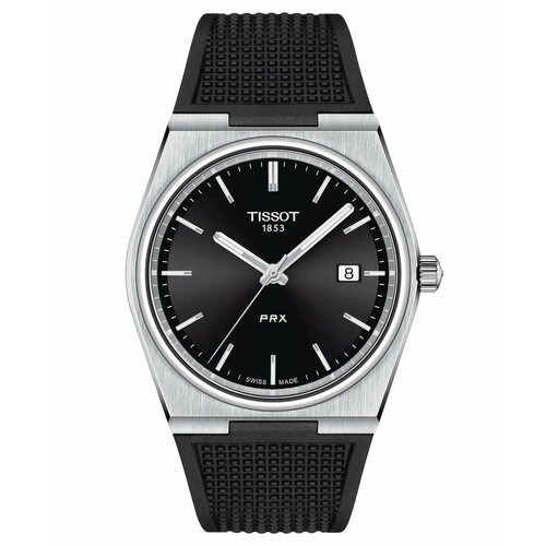 Наручные часы TISSOT PRX T1374101705100, черный, серебряный