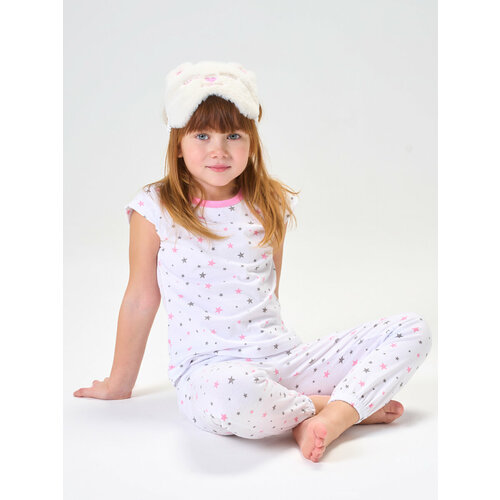 Пижама  КотМарКот, размер 122, розовый, белый