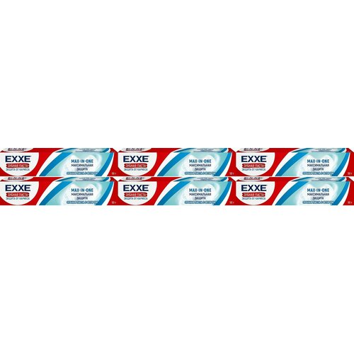 EXXE зубная паста max-in-one максимальная защита от кариеса , 50г, 6 шт