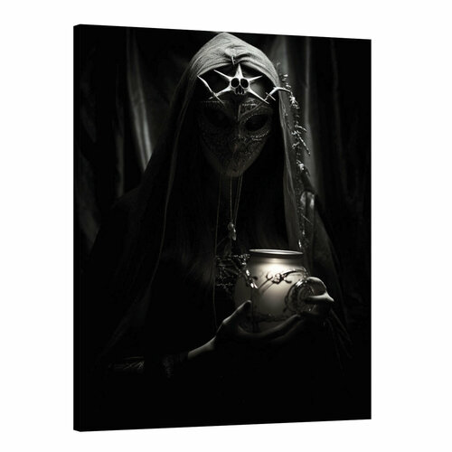 Интерьерная картина 50х70 "Ведьма в маске"