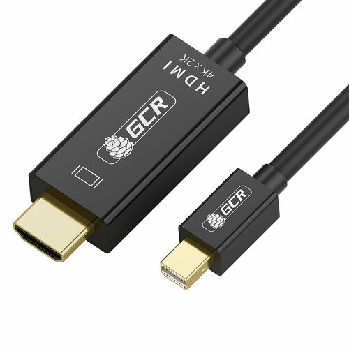 Кабель-переходник mini DisplayPort > HDMI поддержка 4K (GCR-ADMD1) черный 1.8м