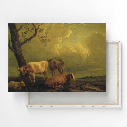 Картина на холсте, репродукция / Паулюс Поттер - Cattle and Sheep / Размер 40 x 53 см