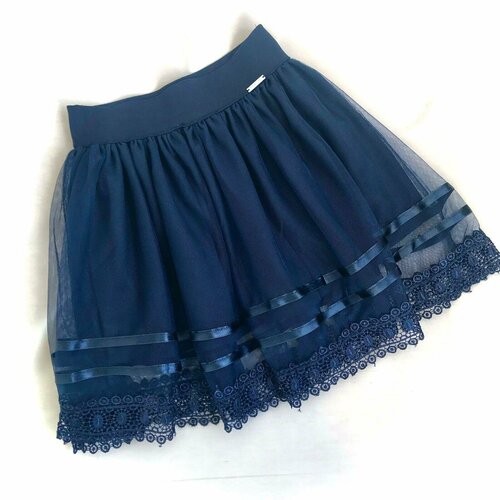 Школьная юбка, размер 128, синий